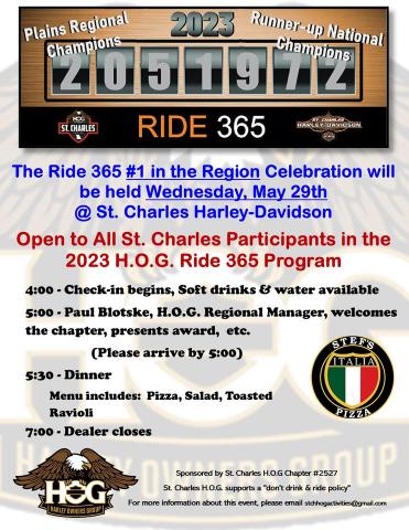 RIDE 365 PARTY | St. Charles Missouri Chapter #2527 | St. Charles ...